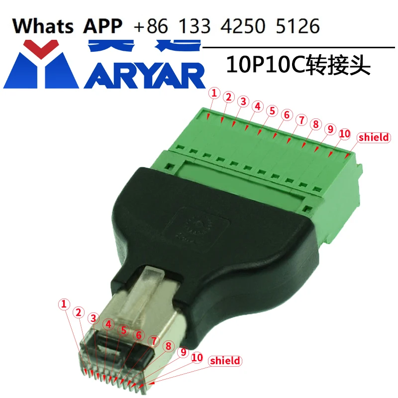 RJ45 RJ48 RJ50 10P10C Adapter connector NI9949 RJ50 to screw ...
