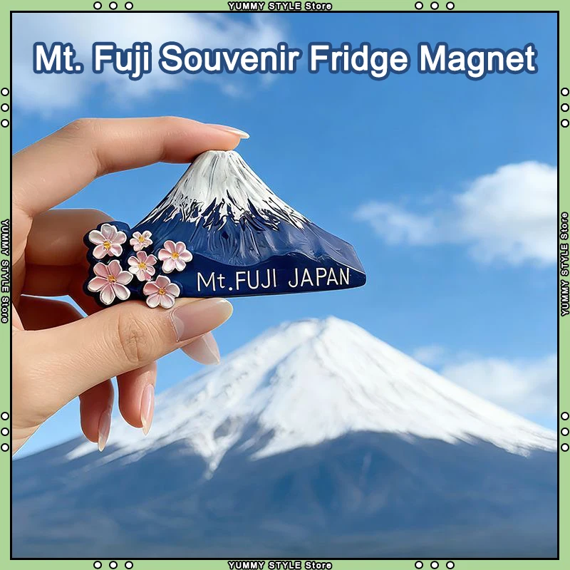 Mount Fuji Travel Souvenir Fridge Magnet 3D Resin Painted Refrigerator ...