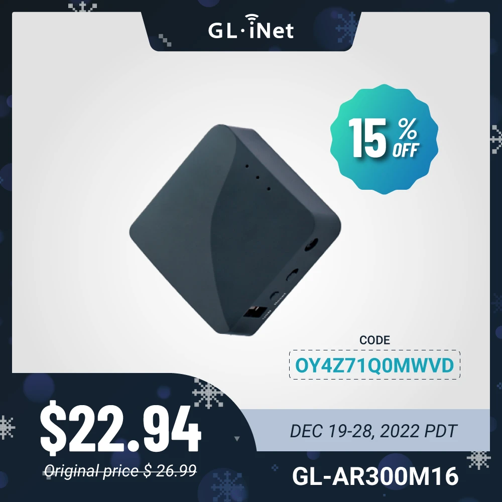 GL.iNet GL AR300M16 Mini Router, Wi Fi Repeater, OpenWrt Pre Installed ...