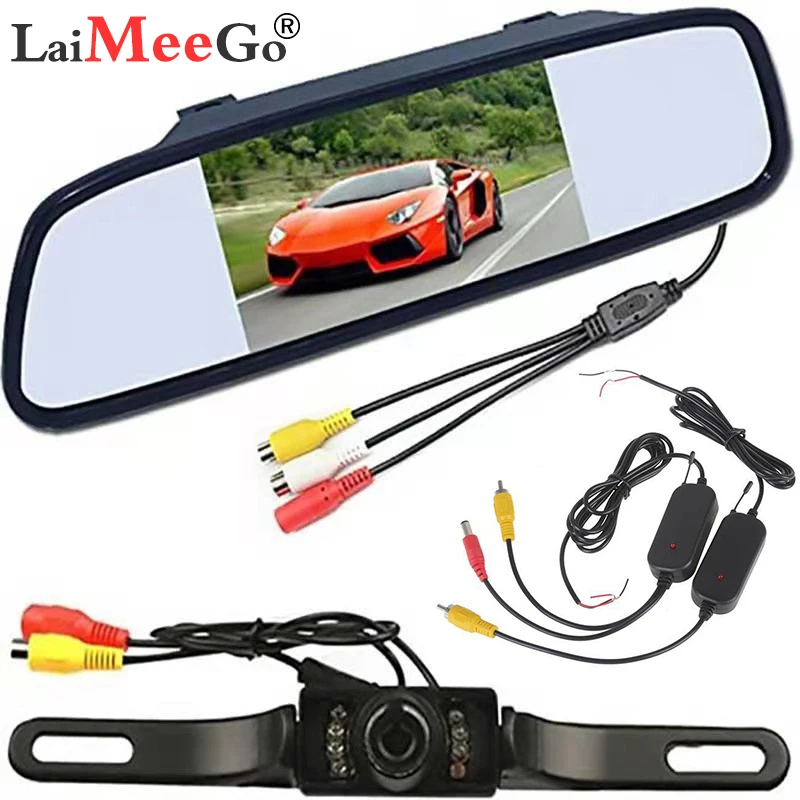 Car Styling 4.3 Inch Car Rear View Mirror Car Monitor Display with Wifi ...