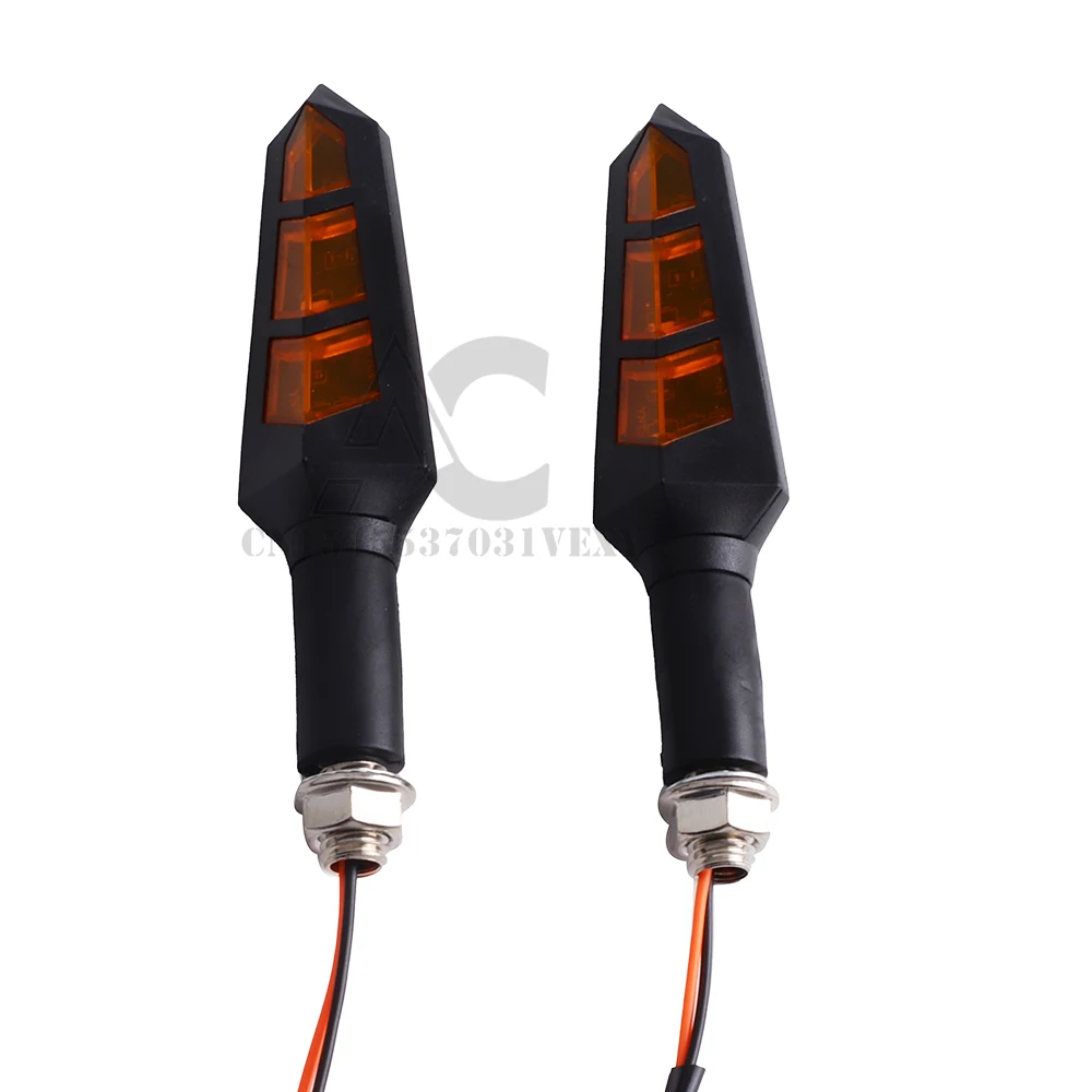 2PCS LED Turn Signals Indicator Motorcycle Flasher Arrow Motorcycle ...