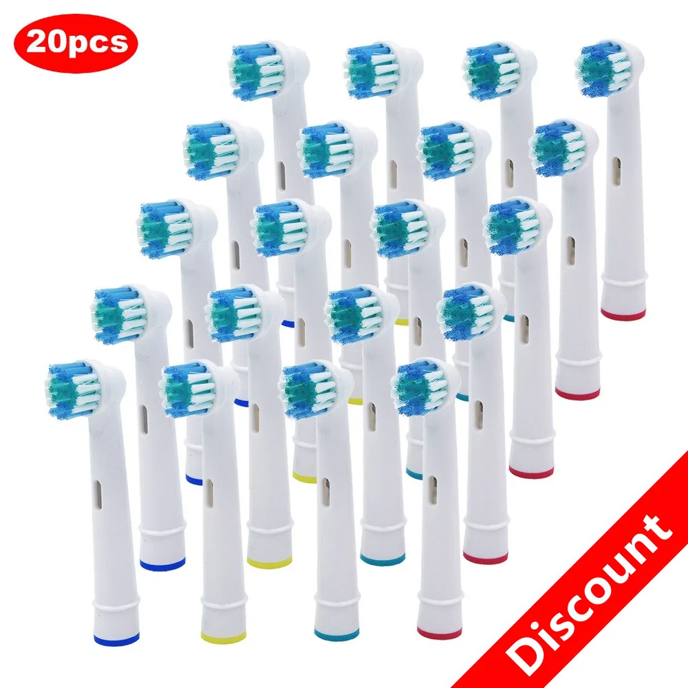 20pcs Replacement Brush Heads Electric Toothbrush For Oral B/b Raun ...