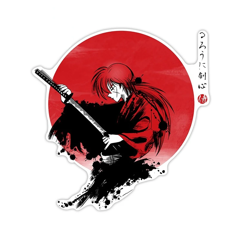 Car Stickers Personality Swordsman Japan Samurai Decals Car Motorcycle ...