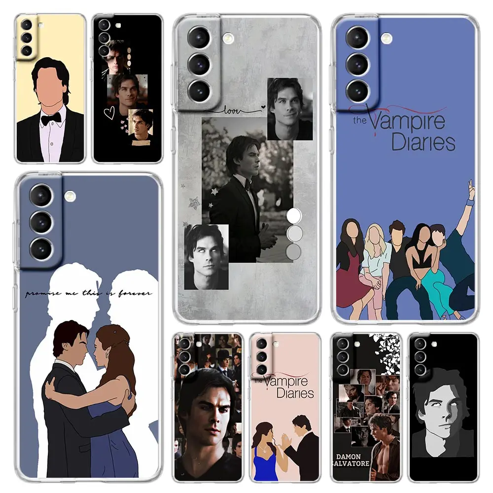 The Vampire Diaries Damon Clear Phone Case For Samsung Galaxy S24 Plus ...