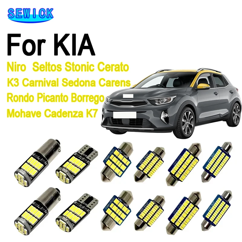 Interior LED Light For KIA Niro Stonic Cerato K3 Seltos Carnival Sedona ...