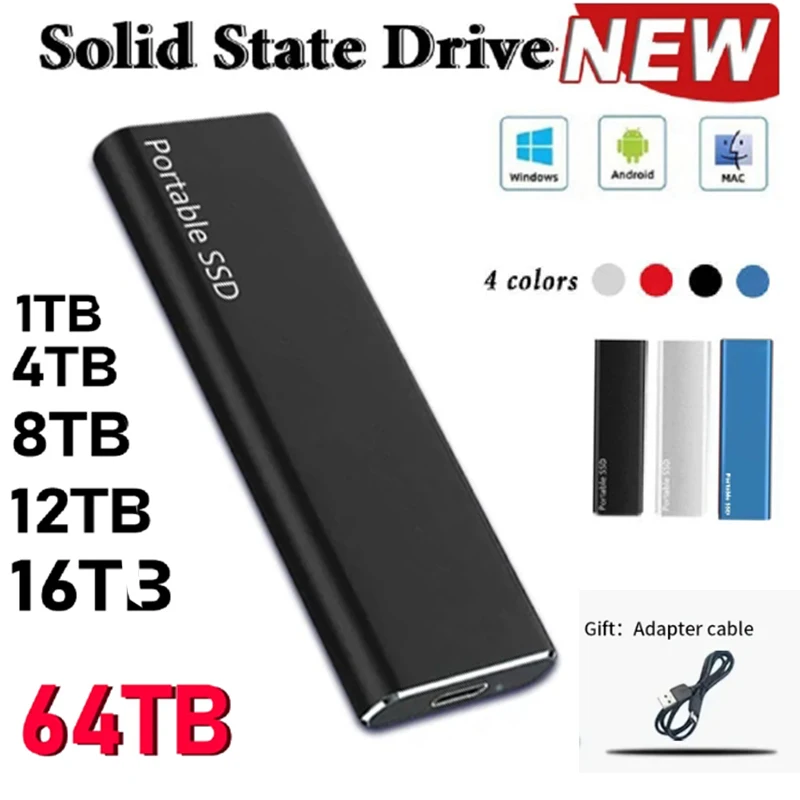 2TB-External-Hard-Drive-1TB-Solid-State-Drive-USB3-1-Type-C-Interface ...