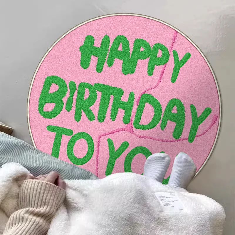 Ins-Wind-Rental-Bedroom-Decoration-Round-Carpet-Pink-Birthday-Cake ...