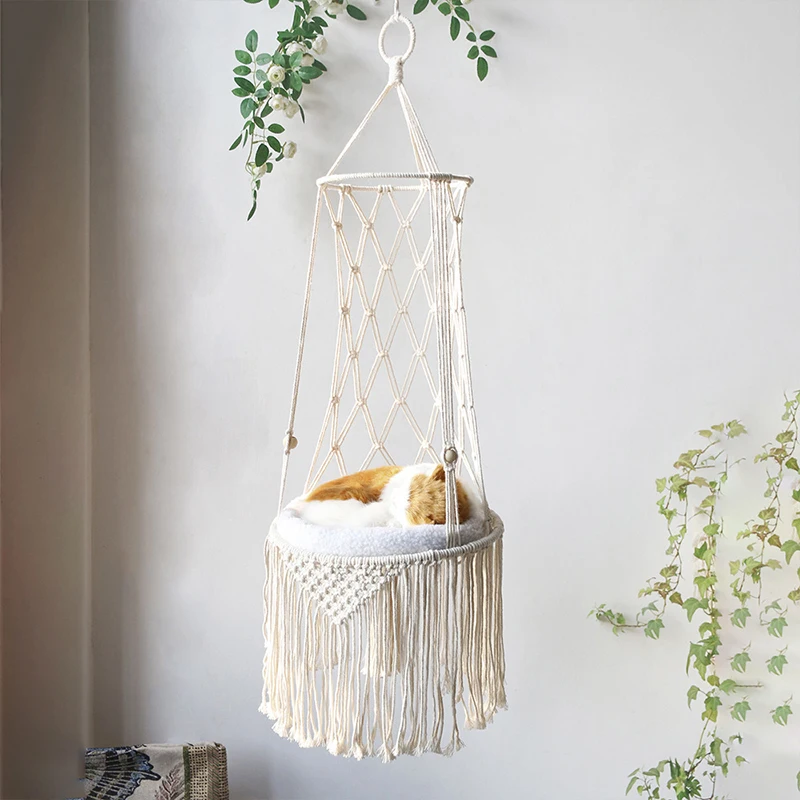 Hanging-Cat-Bed-Pet-Cat-Hammock-Cotton-Rope-Aerial-Cats-Bed-House ...