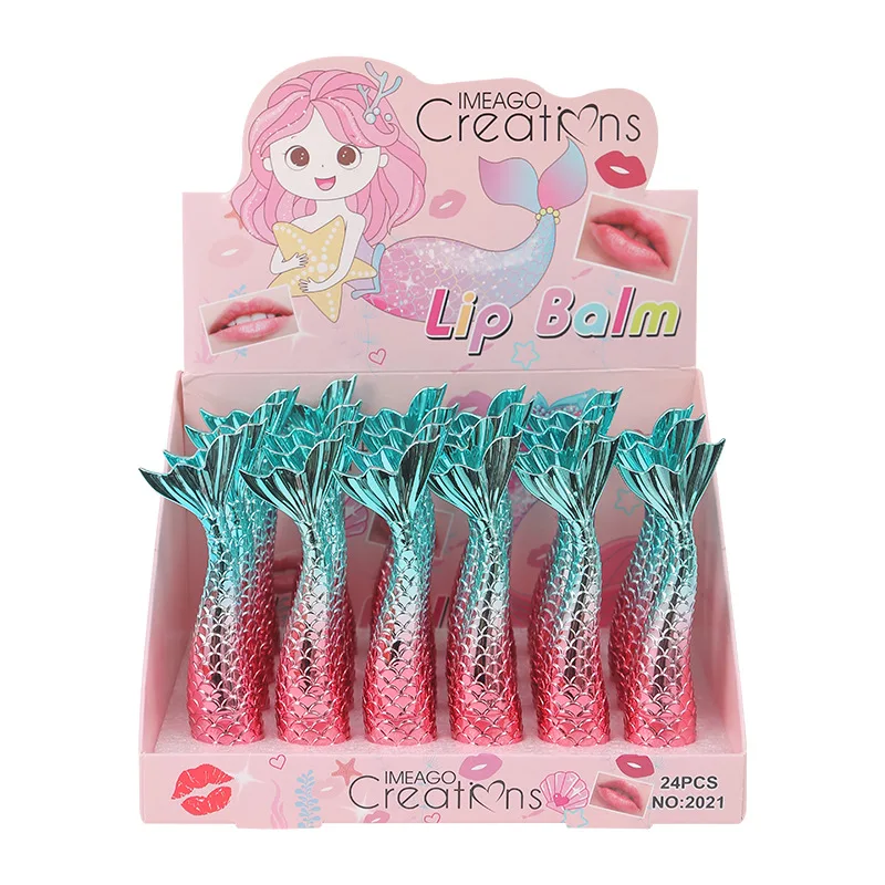 24Pcs-Mermaid-Lip-Gloss-Lip-Tint-6-Colors-Set-Long-Lasting-Waterproof ...