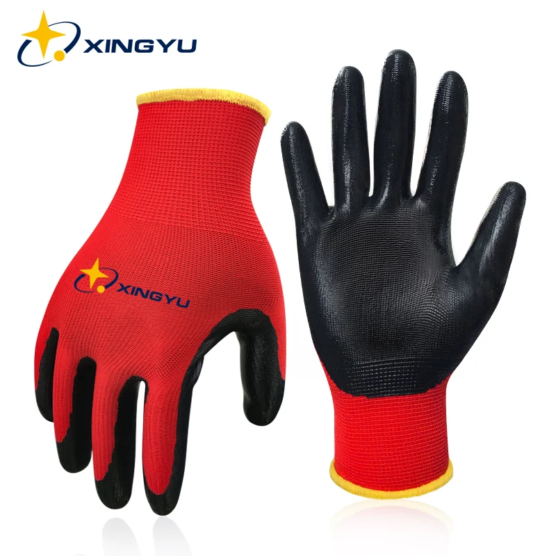 GANT DE CHANTIER,Grey-3 pairs-S--Gants de travail avec revêtement ...