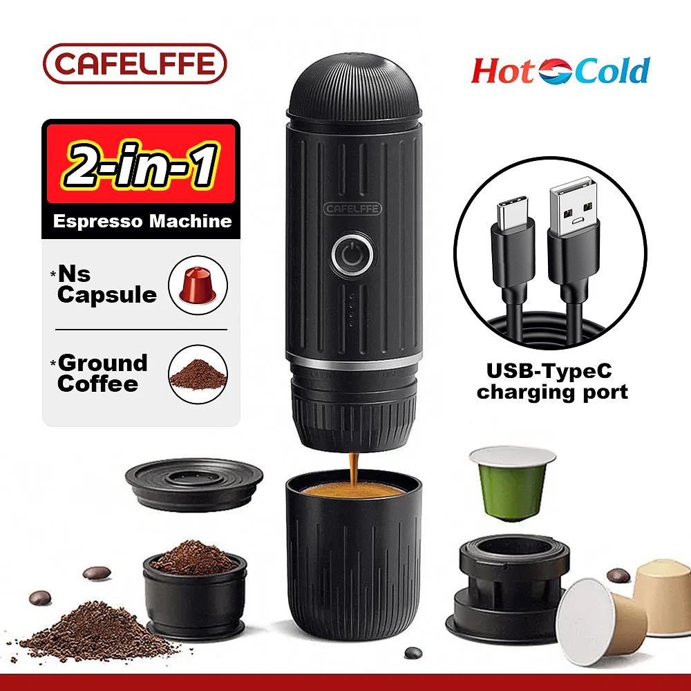 Cafelffe-Portable-Coffee-Machine-Wireless-Electric-Espresso-Maker-Fit ...
