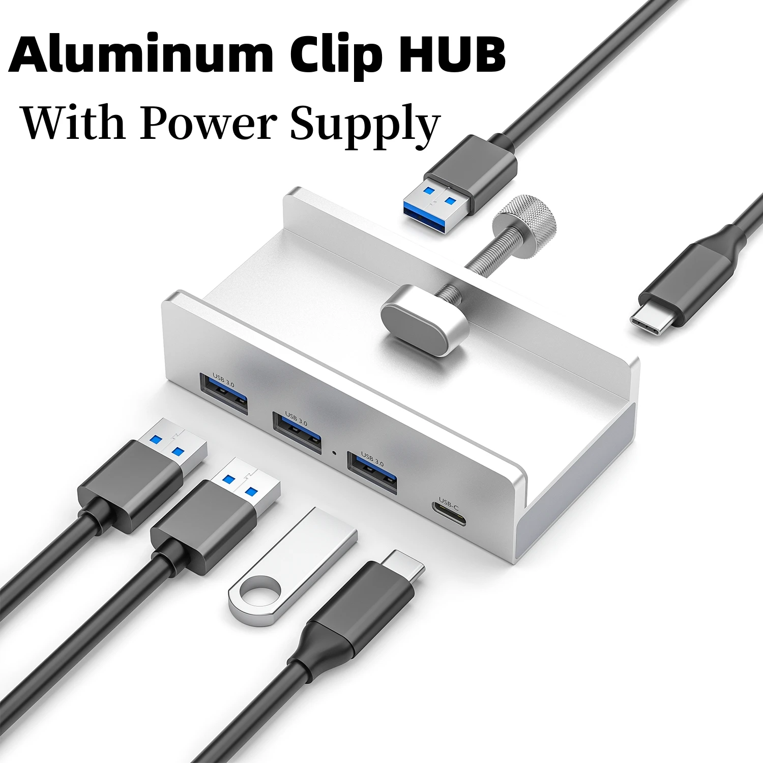 USB-3-0-HUB-with-Power-Supply-USB3-0-Splitter-Adapter-Clip-type-Multi ...