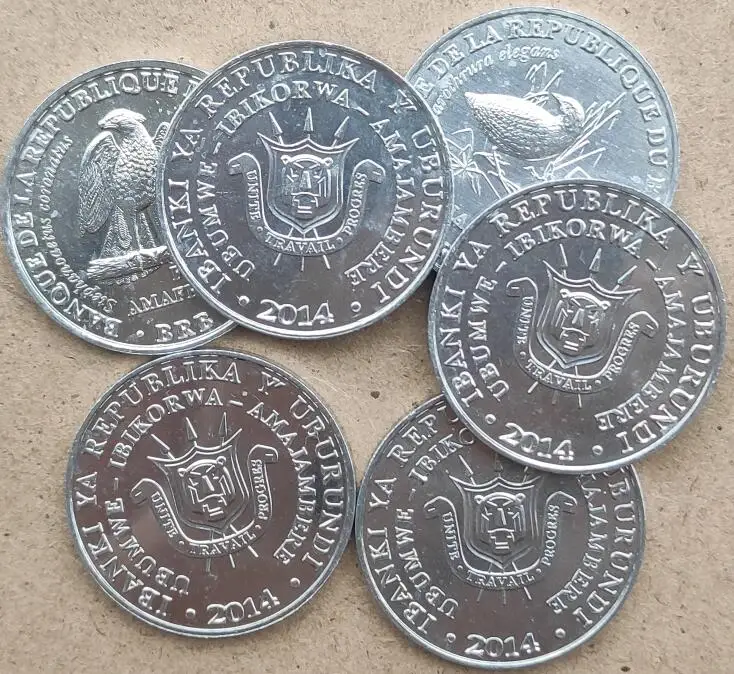 NO 2: 6PCS SET Burundi 2014 26MM ,100% Real Genuine Comemorative Coin ...