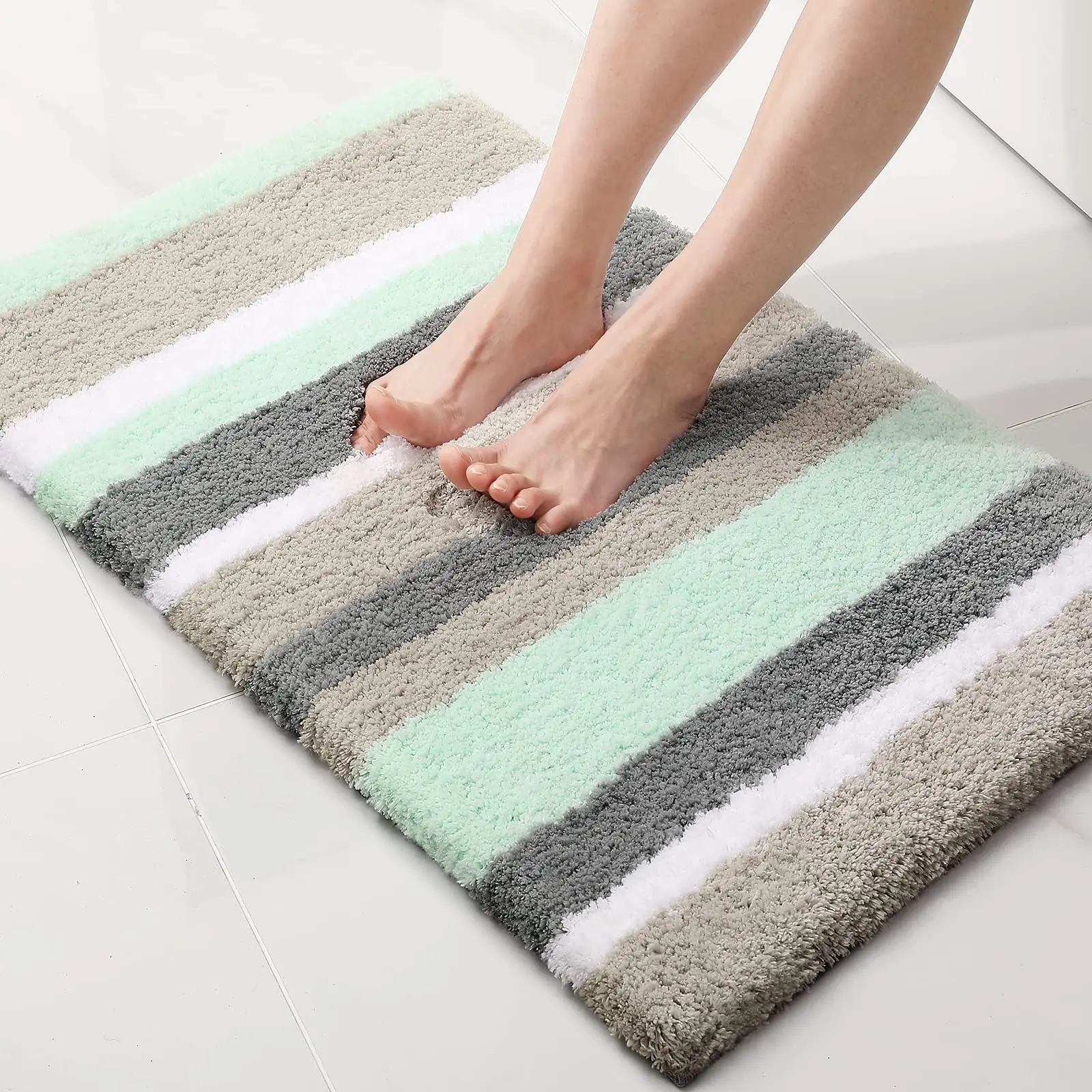 Olanly Anti-Slip Bath Mat Quick Absorbent Dry Living Room Plush Carpet ...