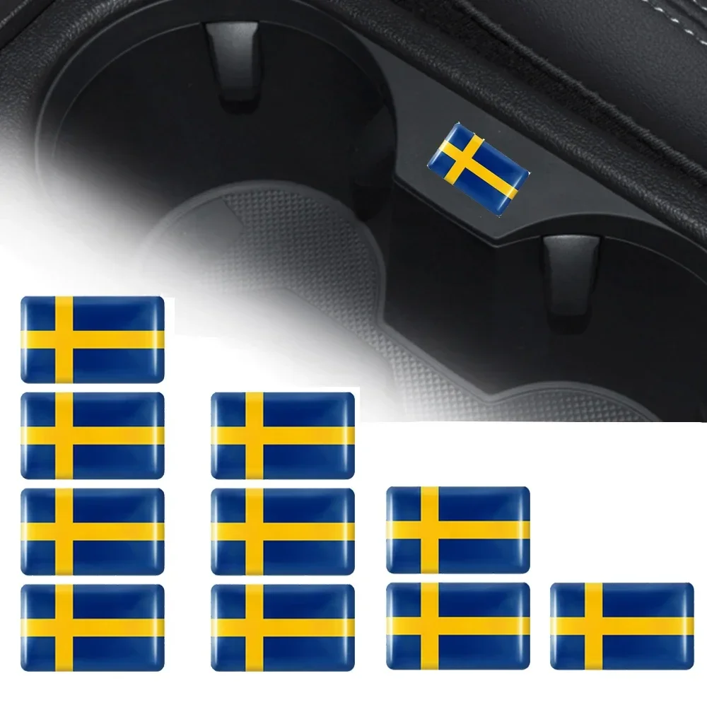 10pcs-Epoxy-Sweden-Flags-Sticker-Car-Interior-Decoration-Decal-for ...