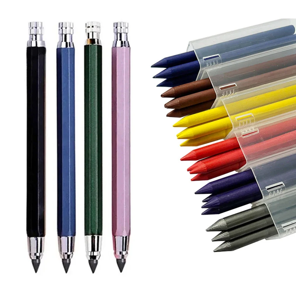 5-6mm-Mechanical-Pencil-Metal-Engineering-Pen-Thick-Lead-Drawing-Sketch ...