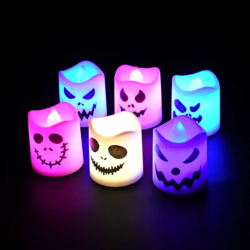 6pcs-Halloween-Led-Ghost-Pumpkin-Candle-Light-Halloween-Party-Indoor ...
