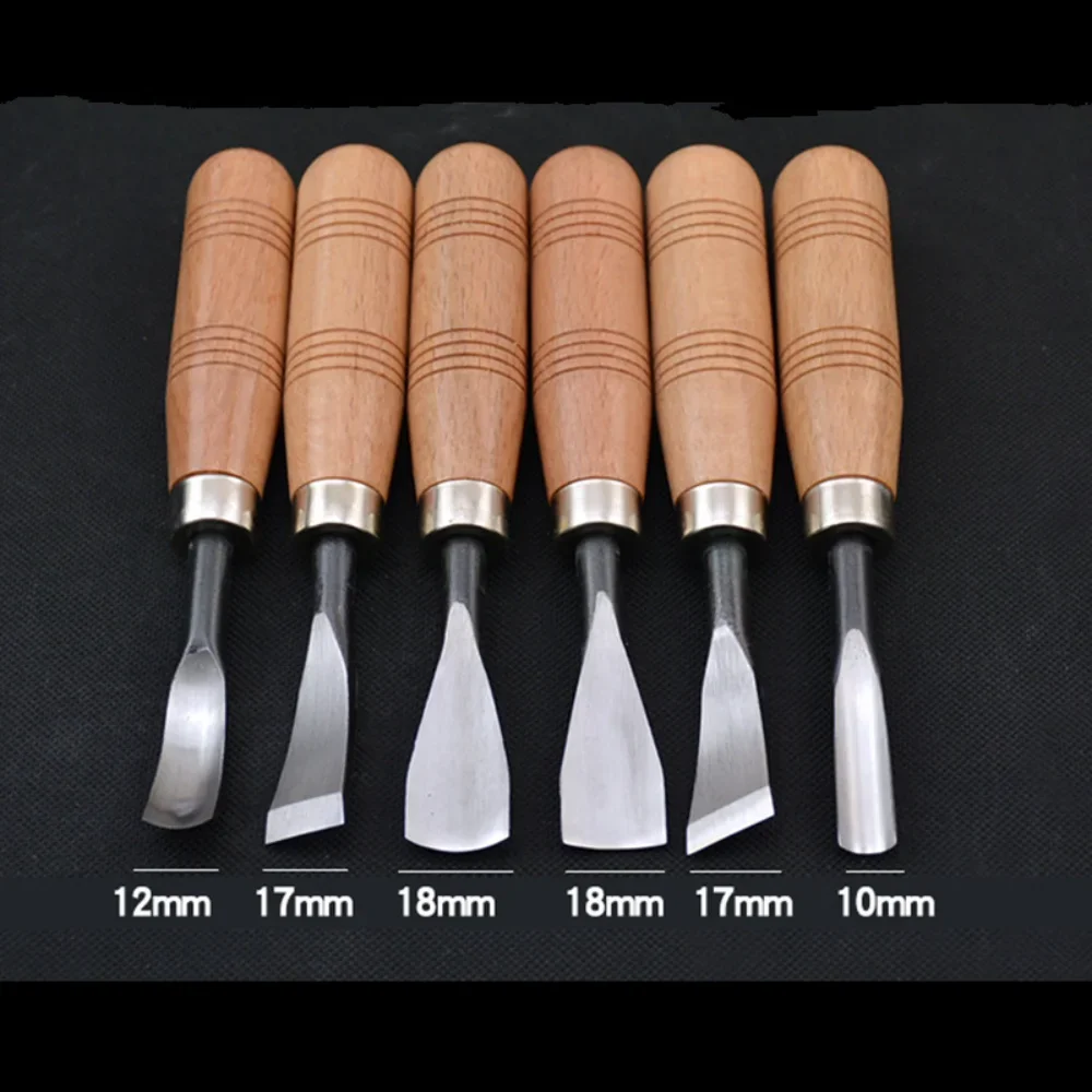 6Pcs-Woodpecker-Dry-Hand-Wood-Carving-Tools-Professional-Woodworking-Graver-Chisel-Kit-Gouges ...