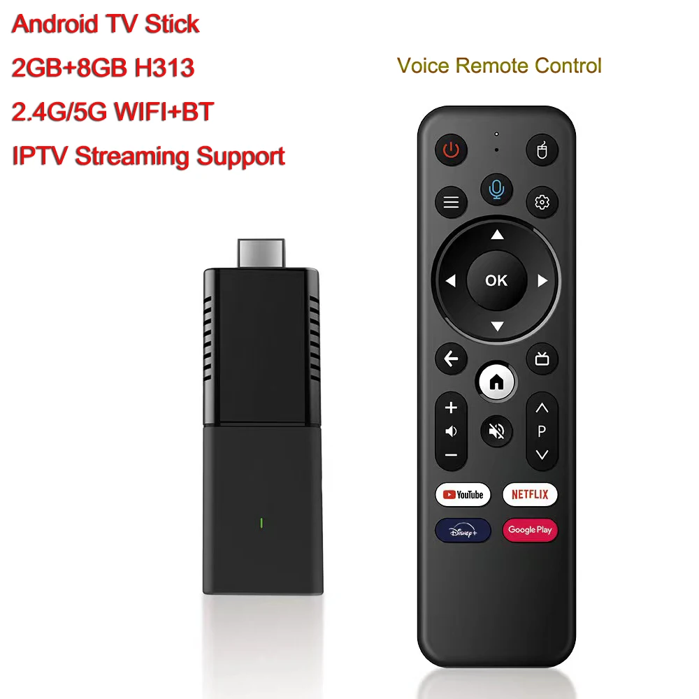 IATV Smart TV Stick inalámbrico 4K, 5G, WIFI, control remoto por voz BT ...