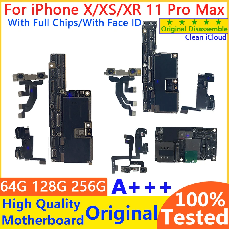 100-Original-Board-For-iPhone-X-XS-XR-11-Pro-Max-Motherboard-With-Face ...