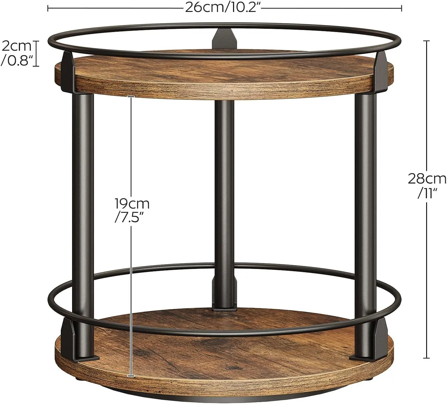 360°Rotation Spice Rack Organizer Jar Cans Non-Skid Storage Tray ...