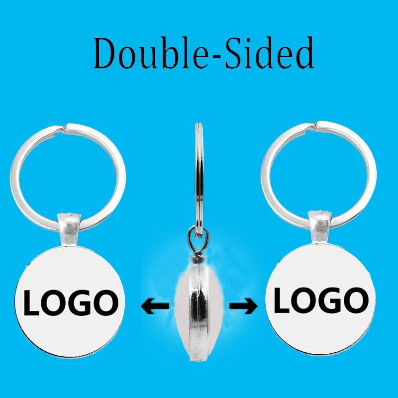 Personalized Logo Keychain Company Logo Customization Black And White ...