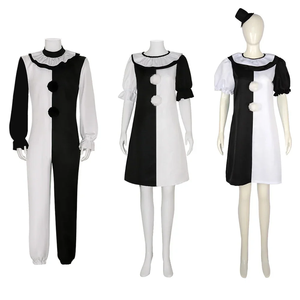 Terrifier-Art-Clown-Joker-Cosplay-Costume-Girls-Jumpsuit-Hat-Mask-Fancy ...