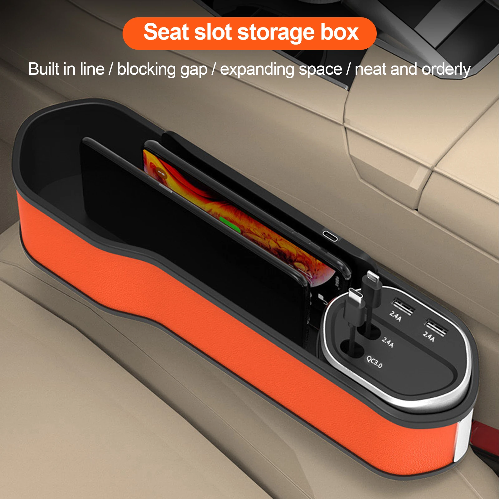 1-Pc-Car-Seat-Storage-Box-Car-Seat-Slot-Storage-Box-In-Car-Mobile-Phone ...