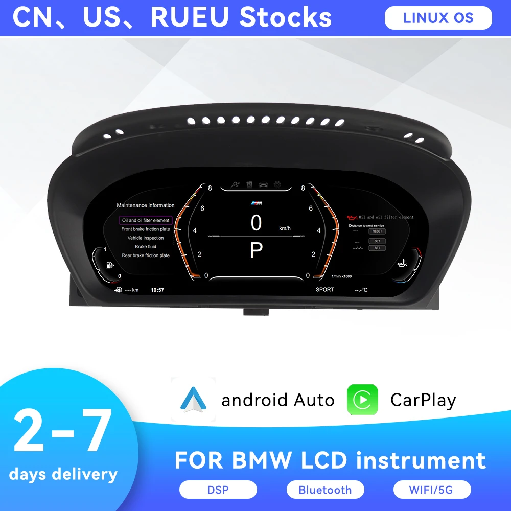 For-BMW-X5-X6-E70-E71-F15-F16-2007-2019-Car-LCD-Digital-Cluster-Virtual ...