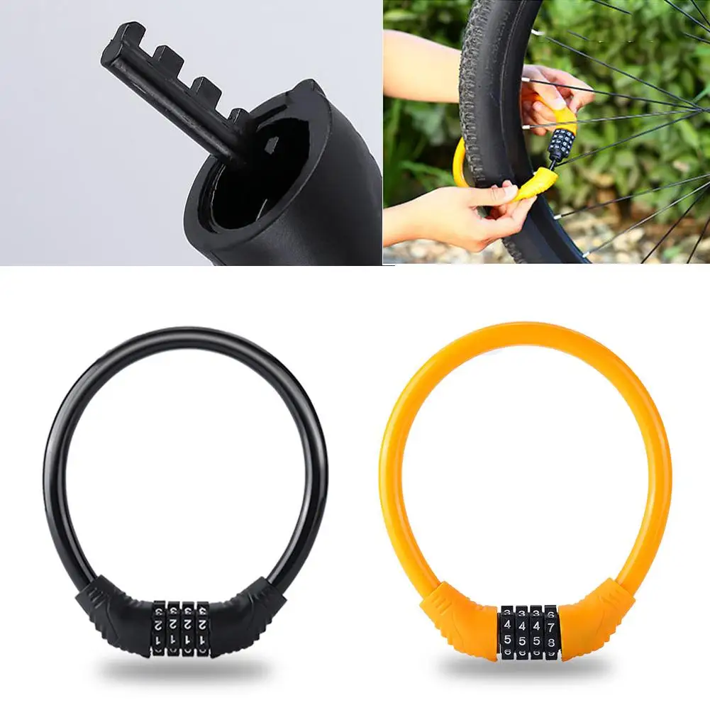 Bike-Safety-Lock-Anti-theft-Password-Security-Cable-Lock-Portable ...