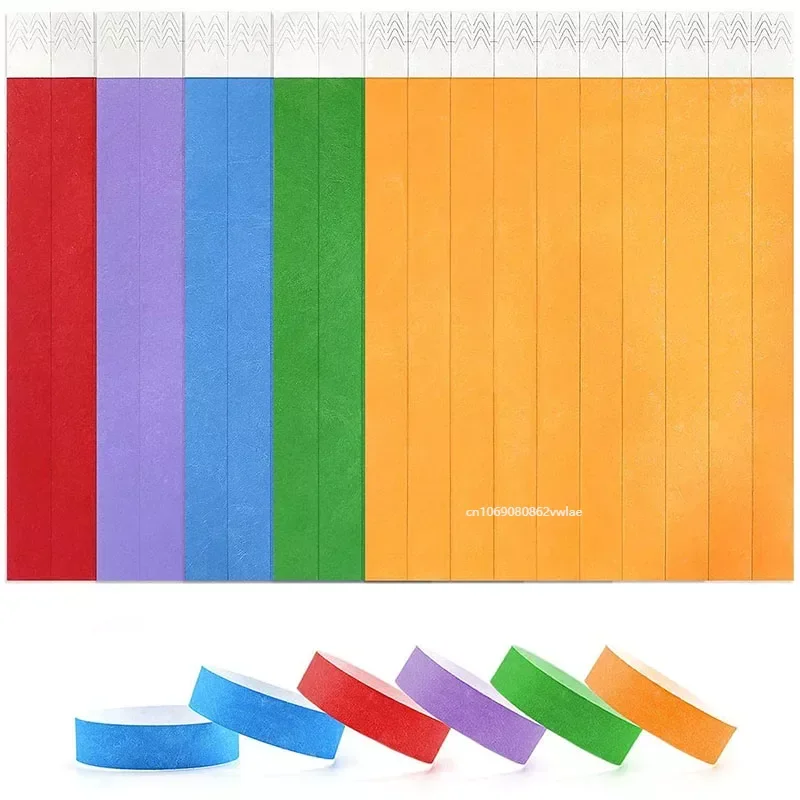 100pcs-Tear-Resistant-Waterproof-Party-Paper-Bracelet-With-Sticky ...