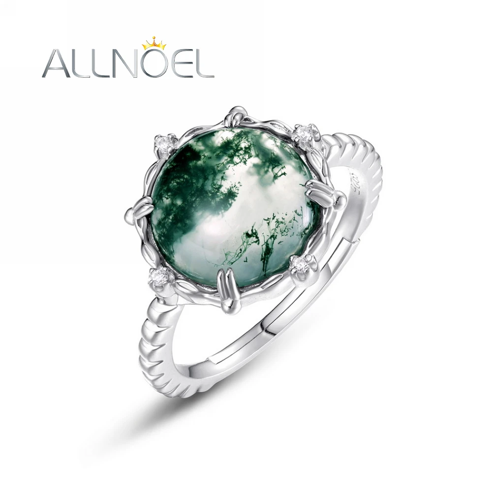 ALLNOEL-Solid-925-Sterling-Silver-Open-Rings-For-Women-Natural-10-10mm ...