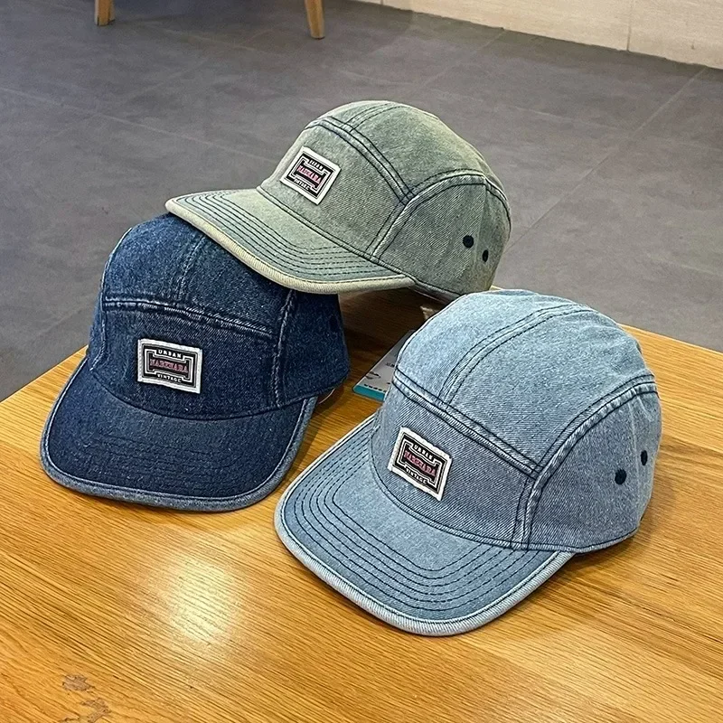 Vintage-Flat-Brim-Denim-Baseball-Caps-Male-Women-Harajuku-Snapback-Cap ...