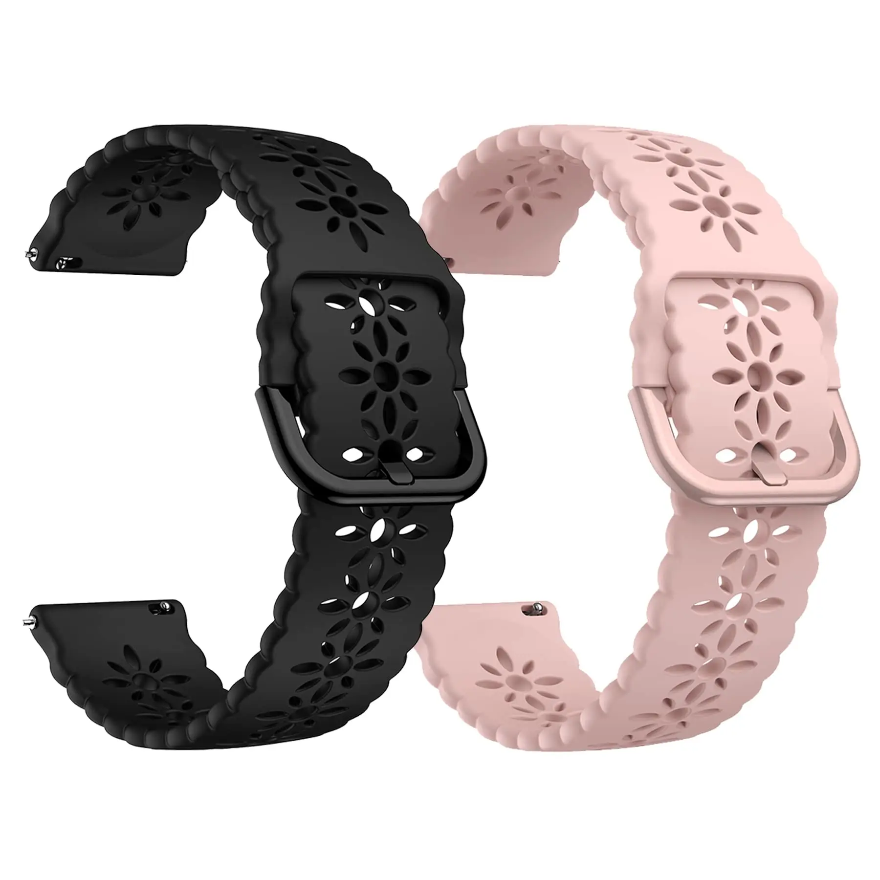 20mm 22mm Silicone Band Lace Silicone Band Women Girls Wedding Cute ...