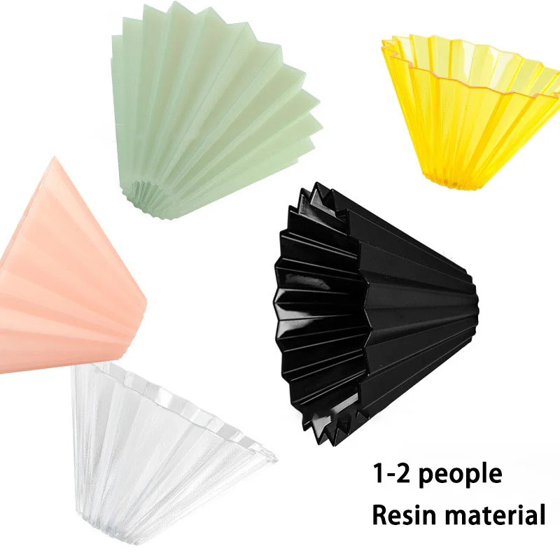 1-2-People-Resin-Hand-Pour-Coffee-Filter-Cup-Drop-proof-Origami-Filter ...