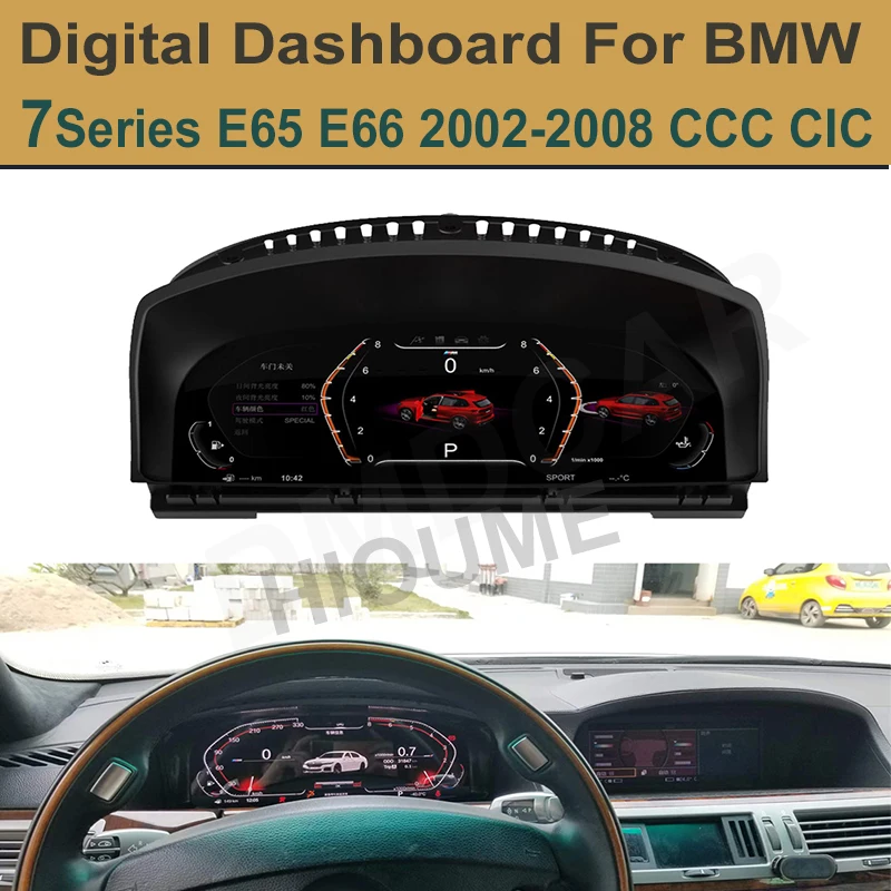 Car-LCD-Digital-Dashboard-Panel-Instrument-For-BMW-7-Series-E65-E66 ...
