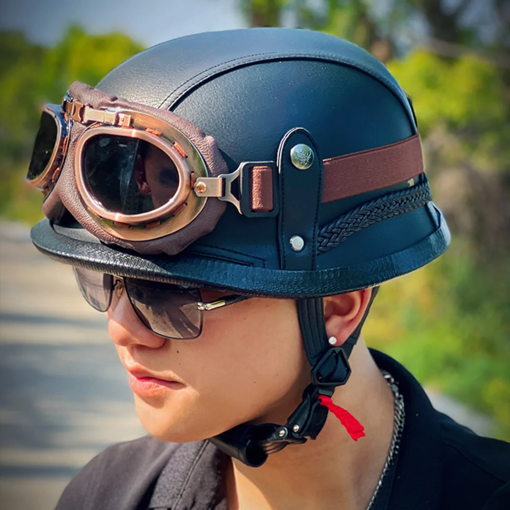 German Motorcycle Half Helmet