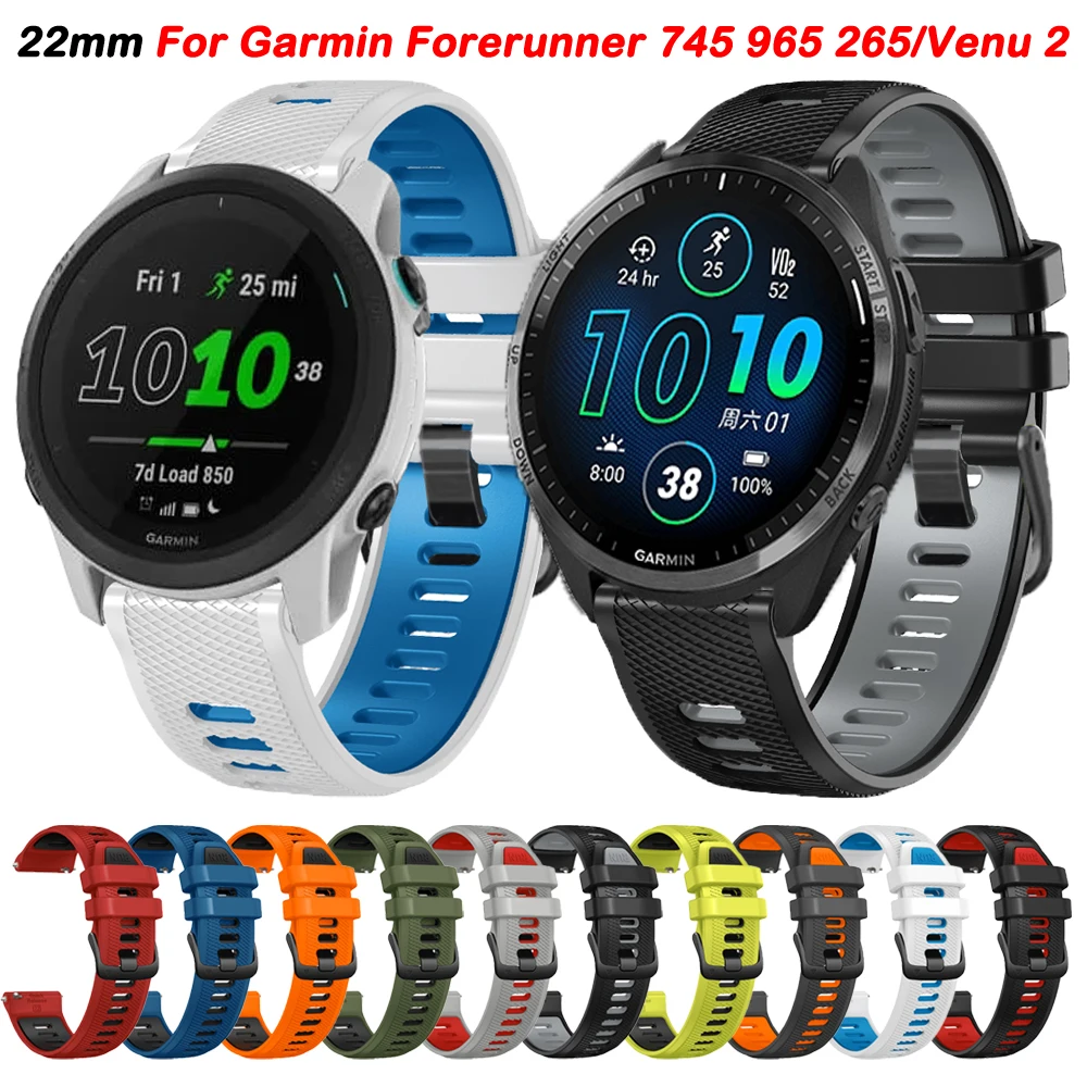 Silicone Wrist Strap For Garmin Forerunner 965 745 265 255 Music ...