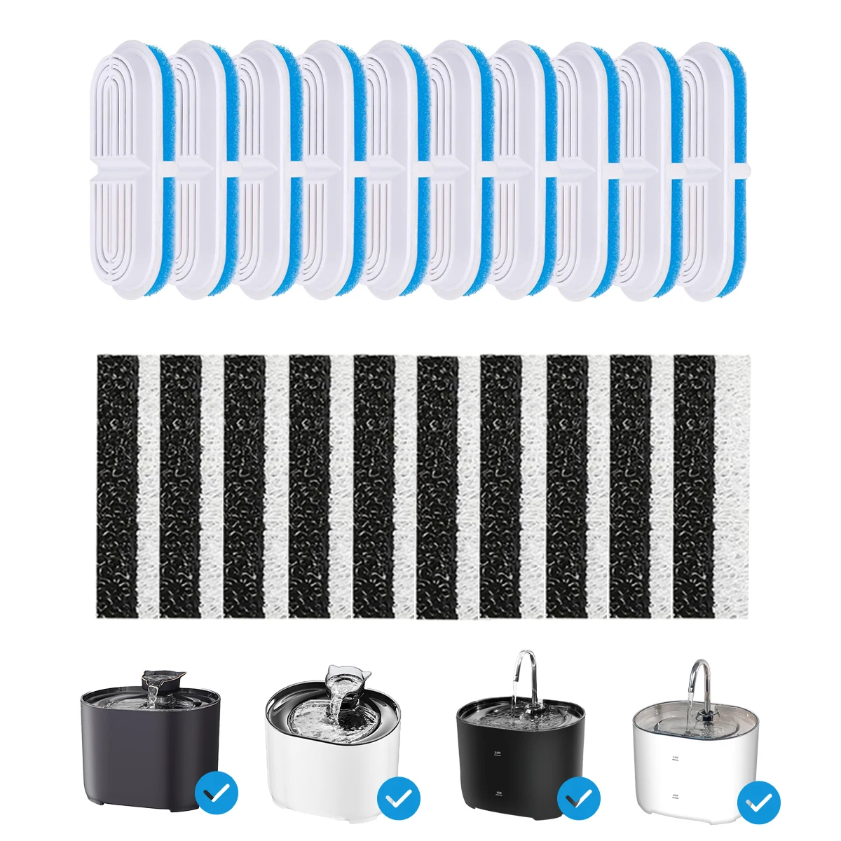Various sets Pet Water Dispenser Filter Cat Water Fountain Filter ...