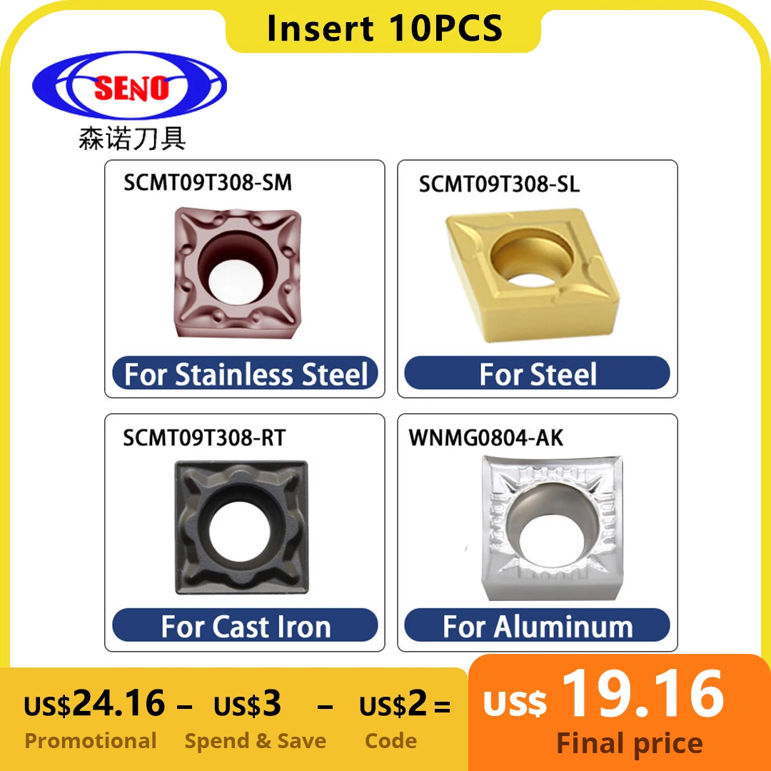 SENO-10PCS-SCMT-SCMT09-SCMT12-High-Quality-Carbide-Inserts-Lathe-CNC ...