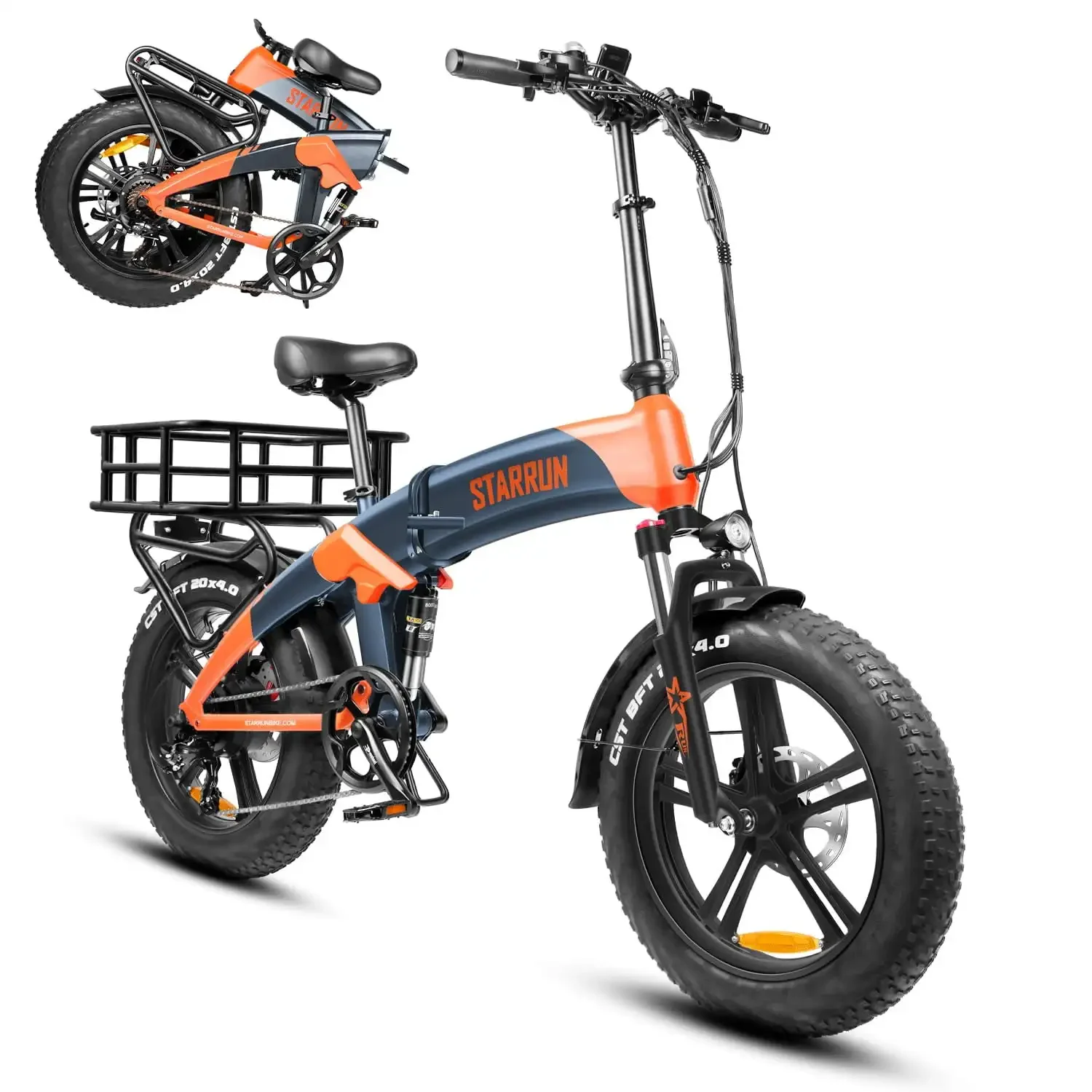 New-Starrun-Foldable-Electric-Bike-48V-15AH-Removable-Battery-Full ...