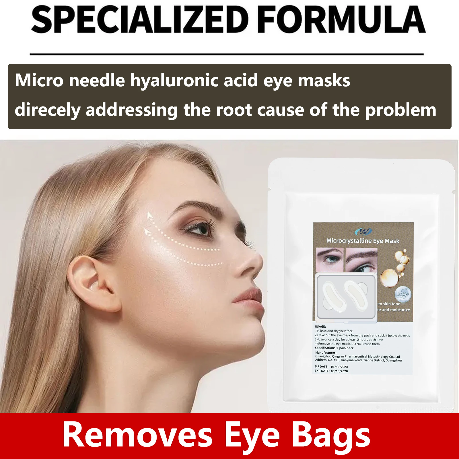 Removes-Eye-Bags-Under-The-Eyes-Micro-needle-Patch-Fine-Lines-Fade ...
