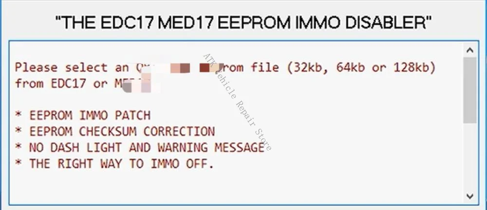 OFF IMMOF17 Программное обеспечение EDC17 KeyGen ECU Программа ...