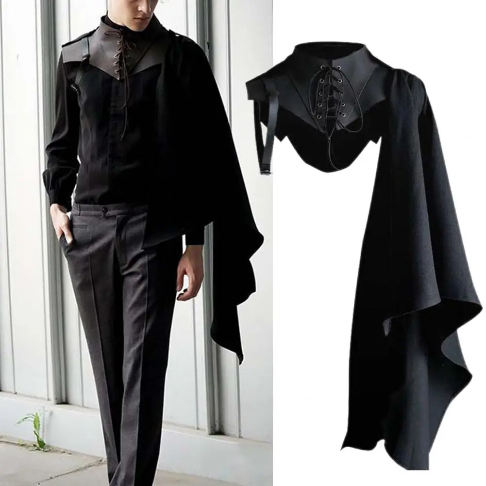 Halloween-Cape-Holiday-Wear-Role-Play-Medieval-Stand-Collar-Cloak ...