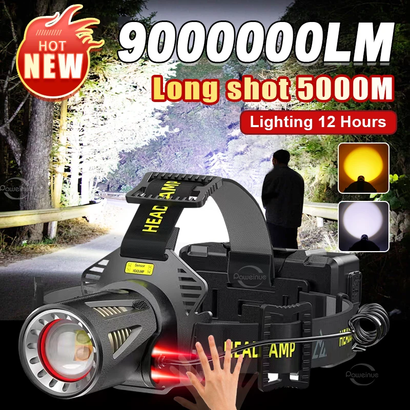 Newest-9000000LM-High-Power-LED-Headlamp-IR-Sensor-Long-Range-Head ...