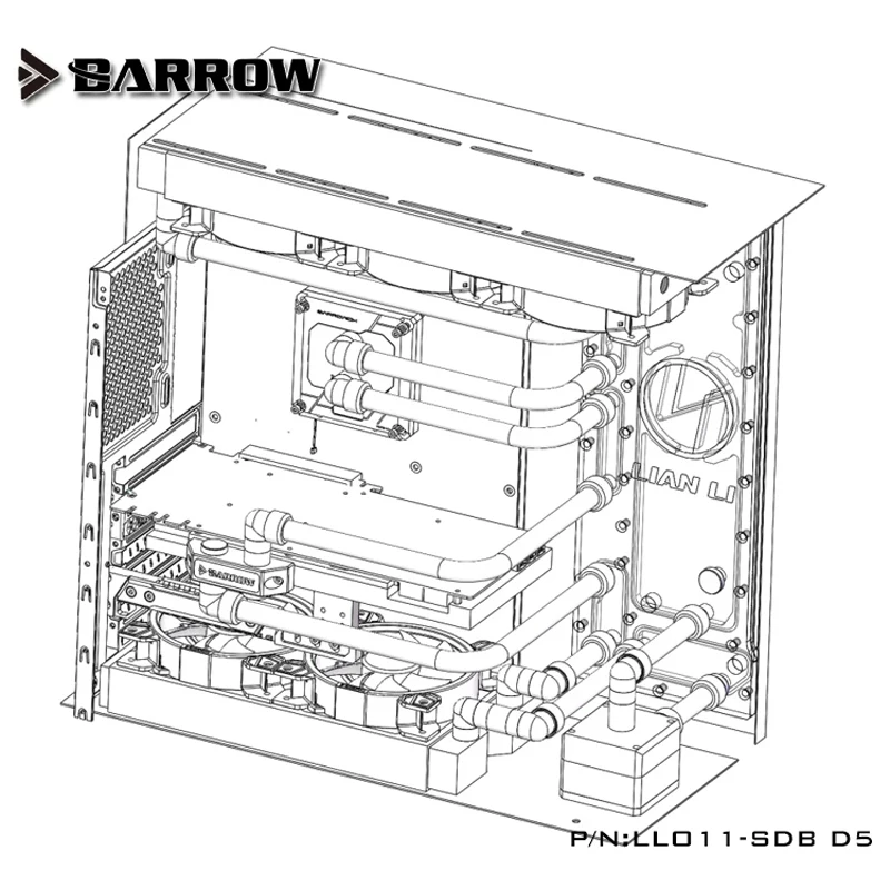 Barrow Waterway Boards For Lian Li PC-O11 Dynamic Case , Reservoir For ...