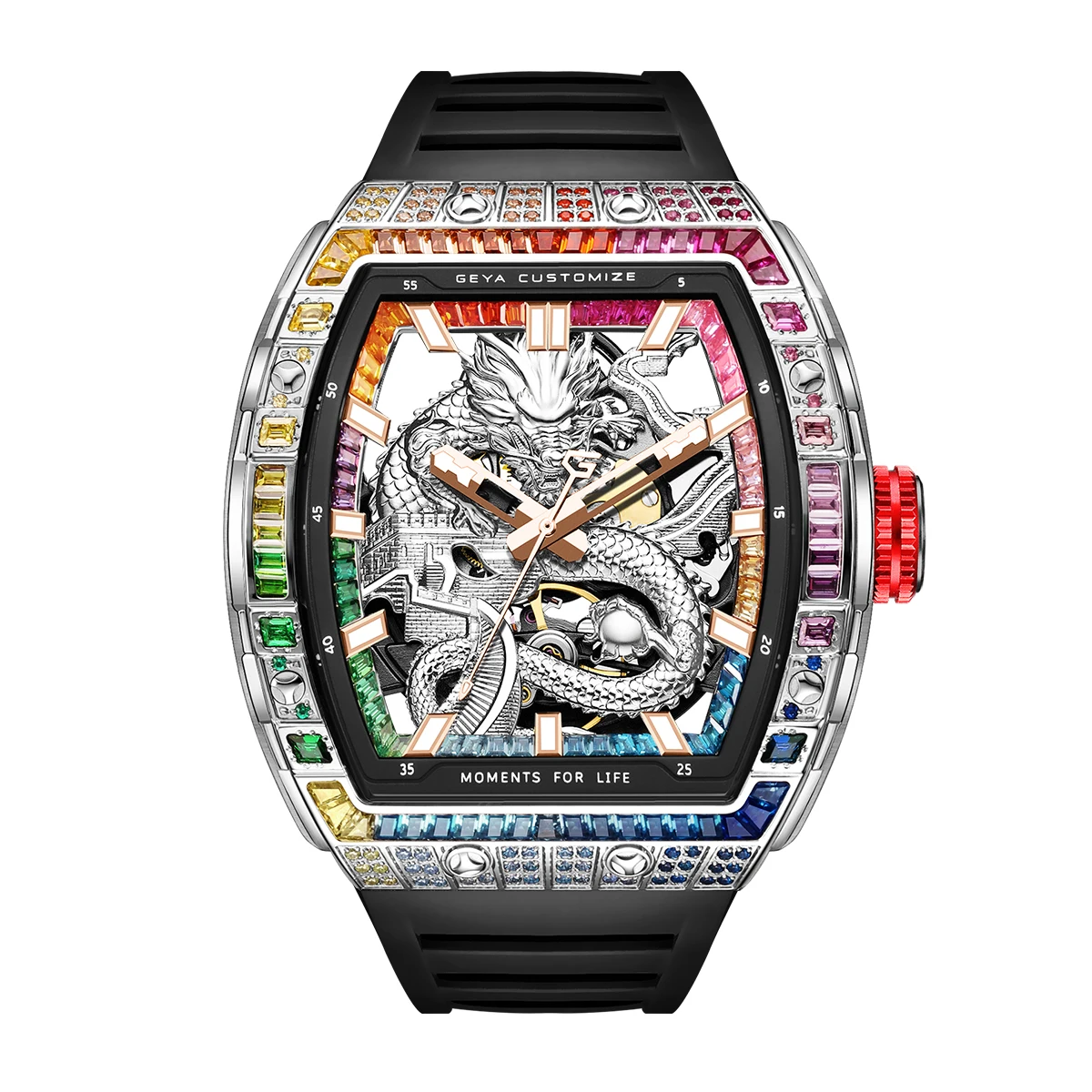 GEYA-Dragon-Automatic-Mechanical-Men-s-Watch-Skeleton-Dial-with-Multi ...