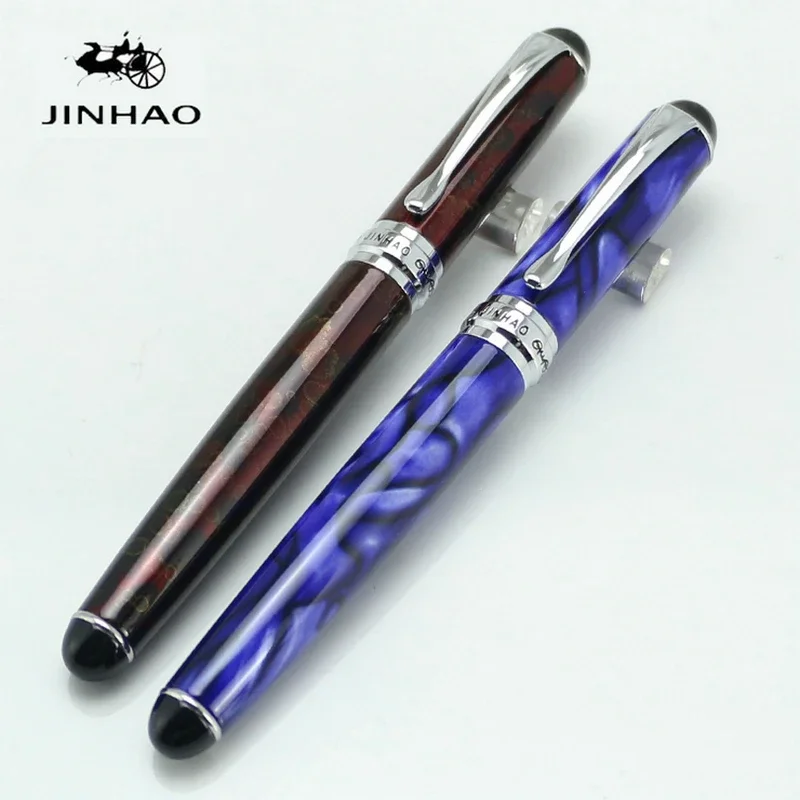 JINHAO X750 Stainless Steel Iraurita 18KGP 0.5mm Nib Fountain Pen ...