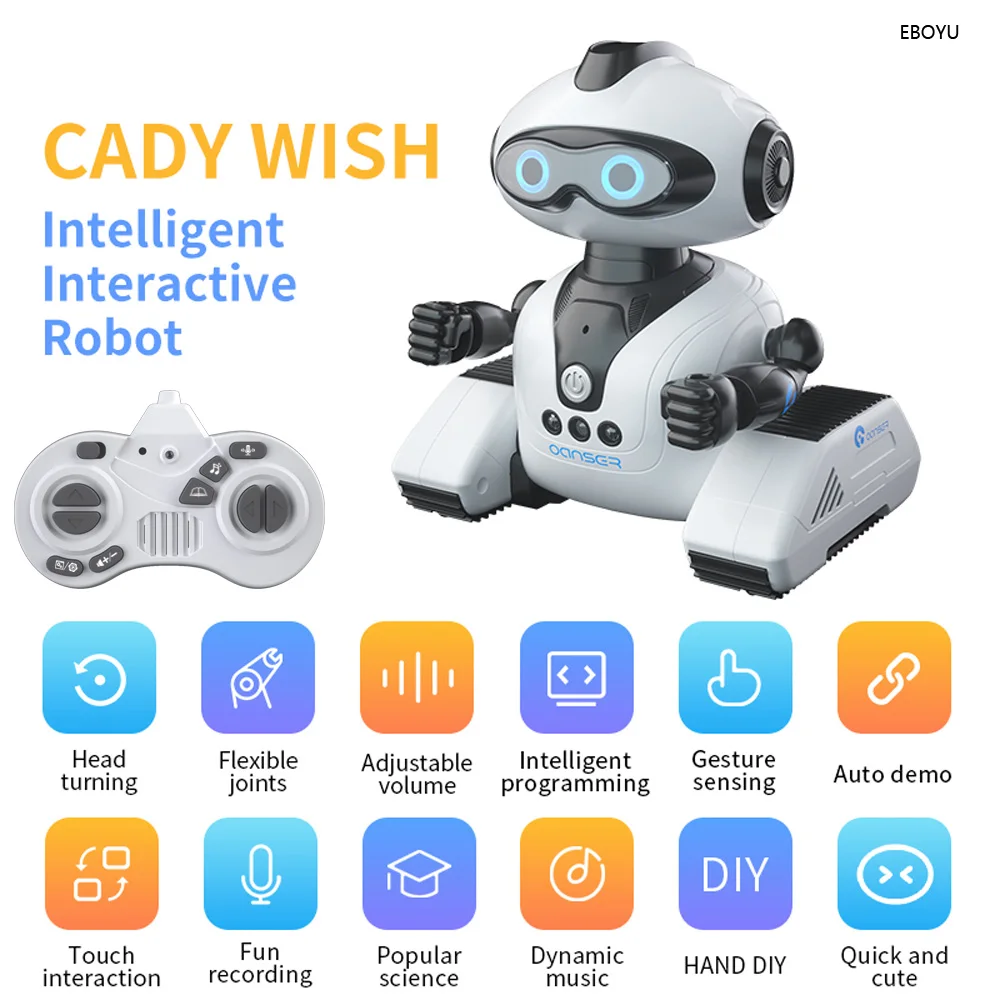 JJRC-R22-RC-Robot-Interlligent-Interactive-Robot-CADY-WISH-Programming ...