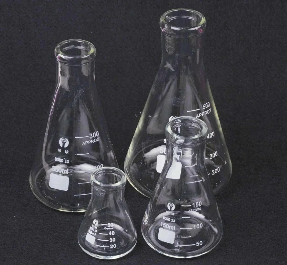 Glass Conical Erlenmeyer Flask 50/100/150/200/250/300/500/1000/2000/3000/5000ML G3.3 Lab ...